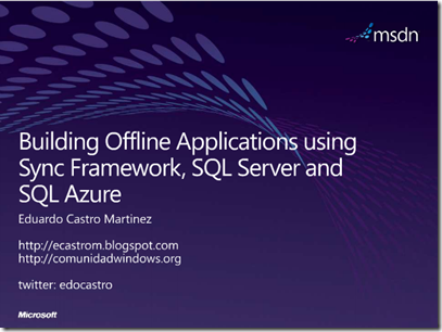 Sync Framework, SQL Server y SQL Azure